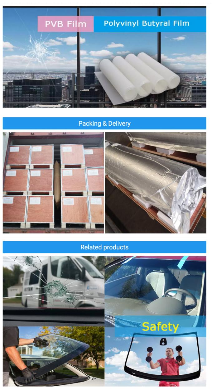 Interlayer 1.14mm Pvb Film For Laminated Glass Prevention Burglary